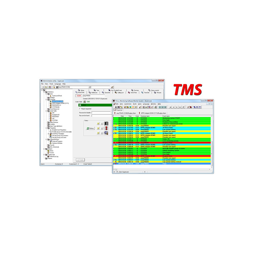 TMS PRO remote monitoring software
