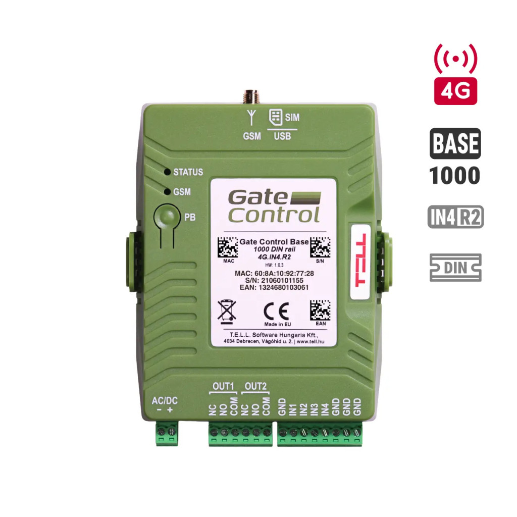 Gate Control BASE 4G DIN rail