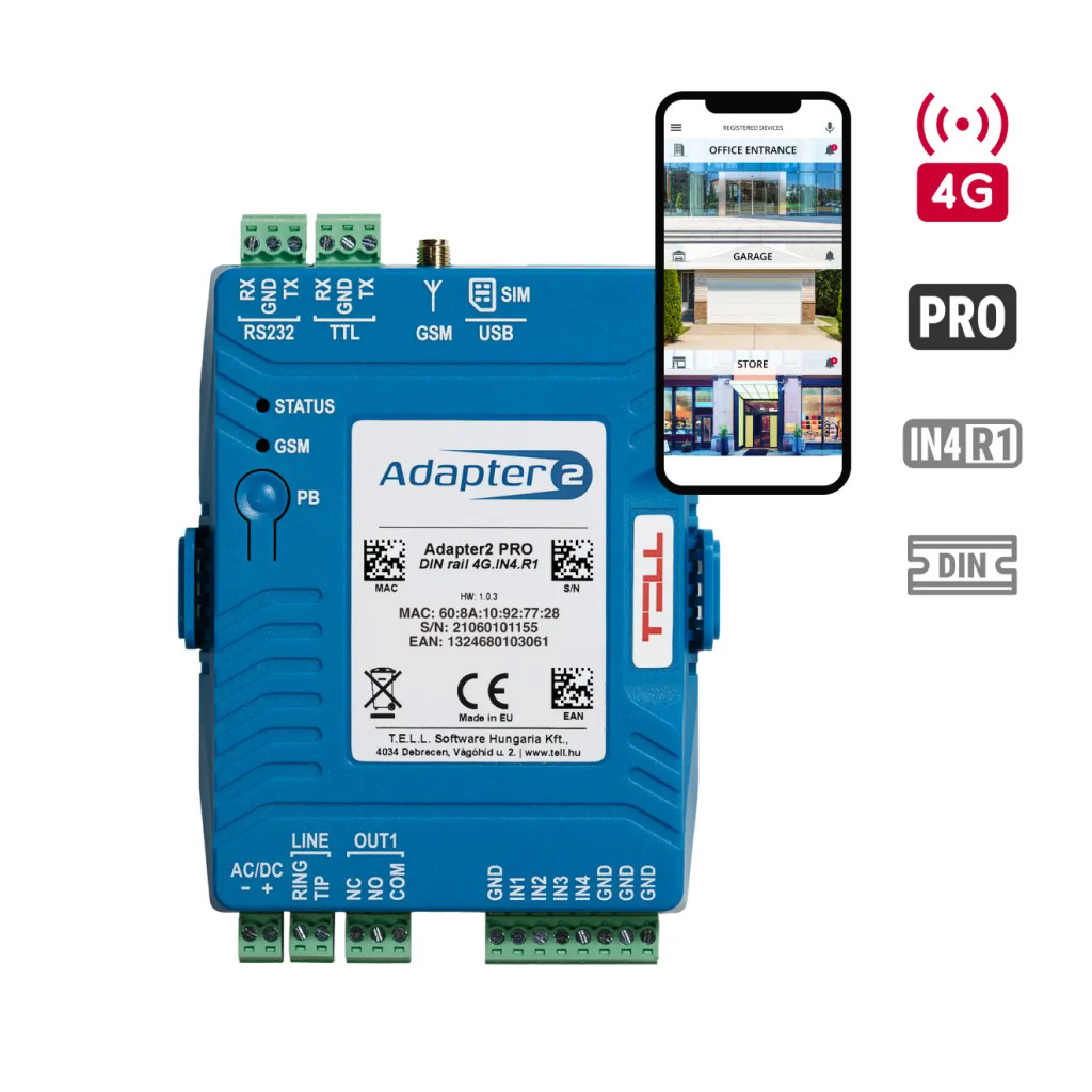 Adapter2 PRO DIN rail - 4G.IN4.R1